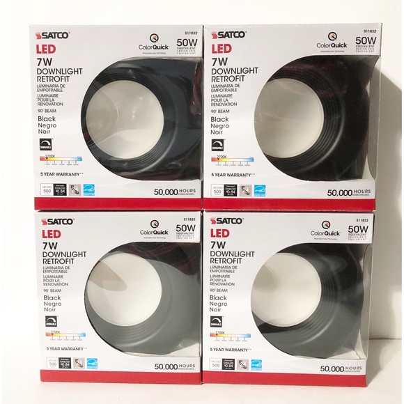 Satco | Accents | Satco 4 Pack Led Color Selectable Downlight Retrofits ...